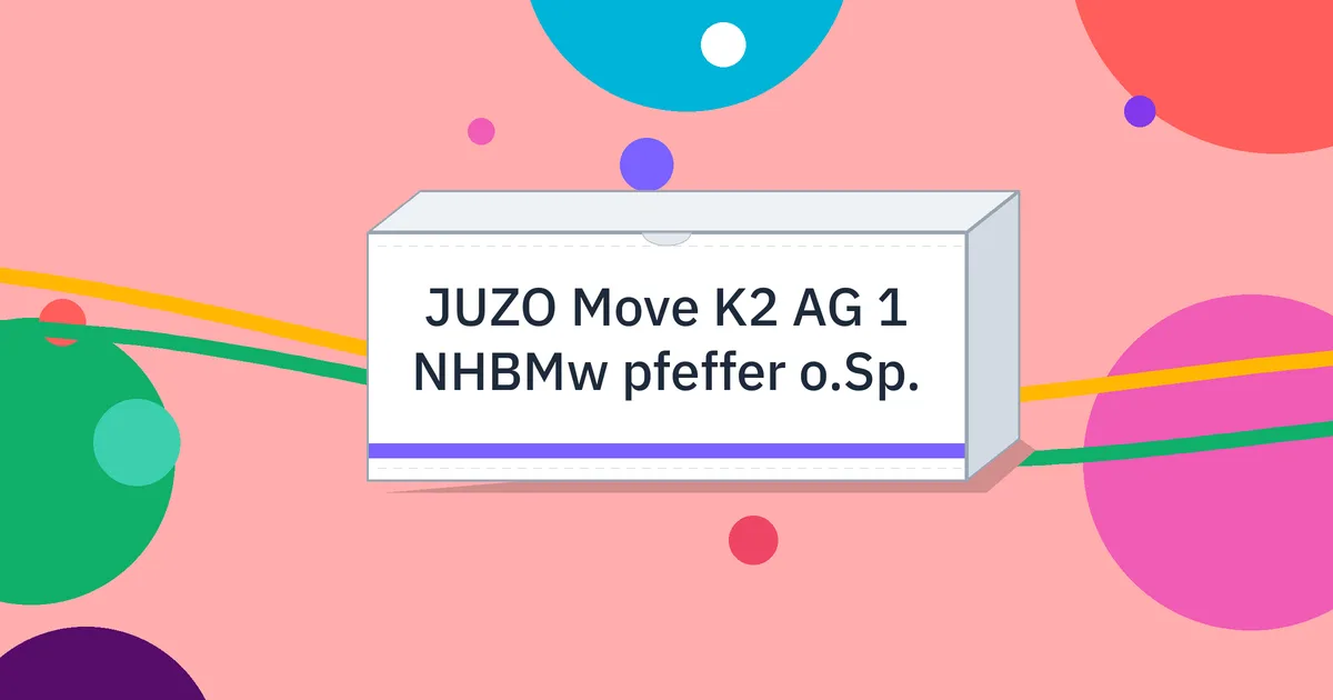 Symbolbild: Packung mit der Aufschrift JUZO Move K2 AG 1 NHBMw pfeffer o.Sp. (PZN 16644478) – Verfügbarkeit und Bezug in Apotheken in Frankfurt am Main