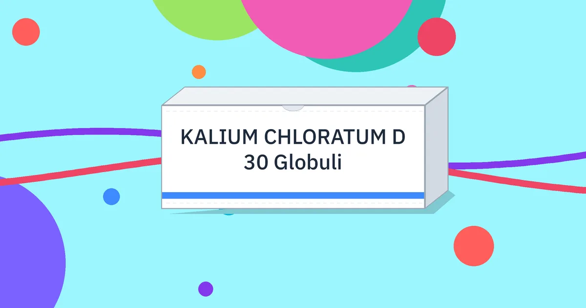 Symbolbild: Packung mit der Aufschrift KALIUM CHLORATUM D 30 Globuli (PZN 04222884) – Verfügbarkeit und Bezug in Apotheken in Frankfurt am Main