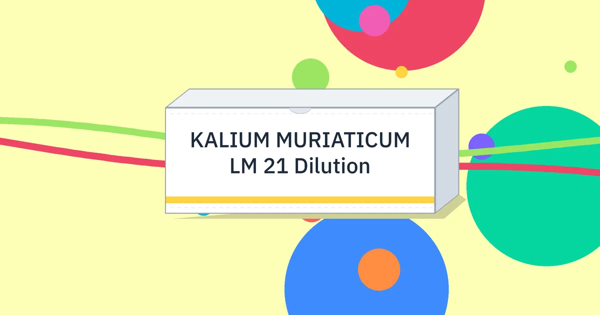 Symbolbild: Packung mit der Aufschrift KALIUM MURIATICUM LM 21 Dilution (PZN 12922928) – Verfügbarkeit und Bezug in Apotheken in Frankfurt am Main