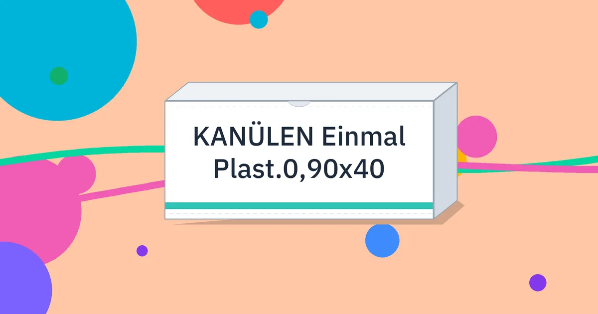 Symbolbild: Packung mit der Aufschrift KANÜLEN Einmal Plast.0,90x40 (PZN 01728927) – Verfügbarkeit und Bezug in Apotheken in Frankfurt am Main