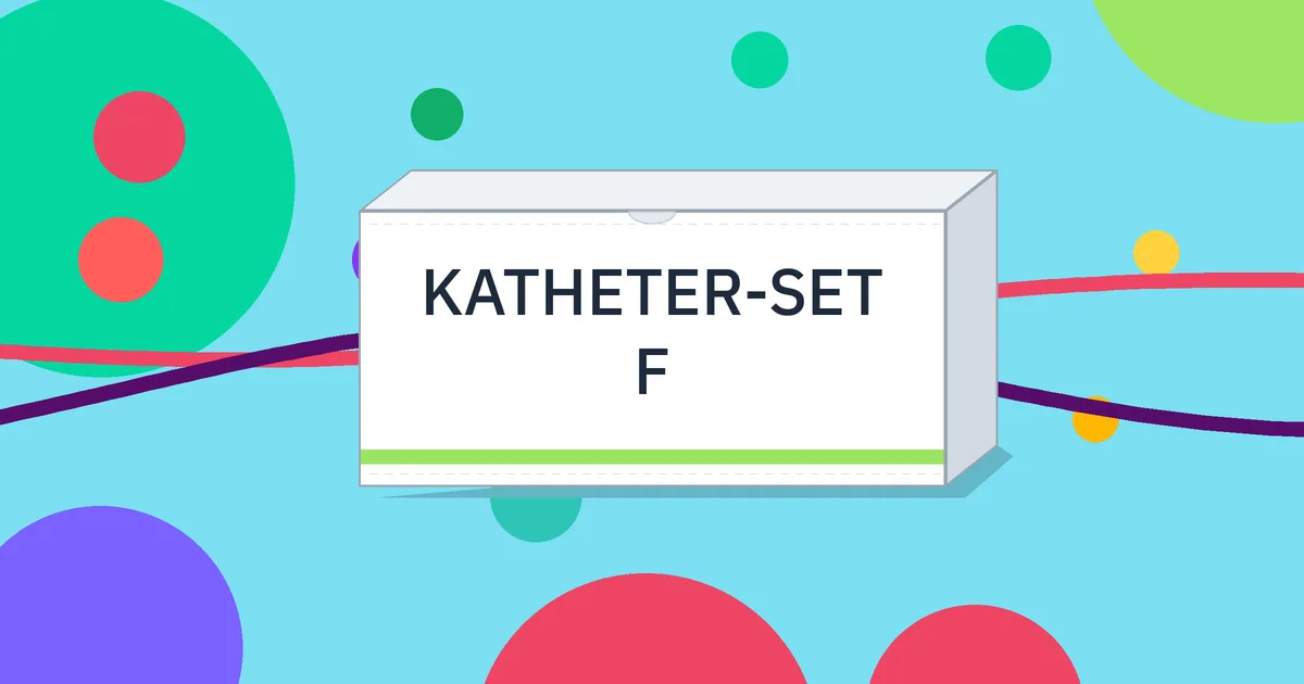 Symbolbild: Packung mit der Aufschrift KATHETER-SET F (PZN 01753049) – Verfügbarkeit und Bezug in Apotheken in Frankfurt am Main