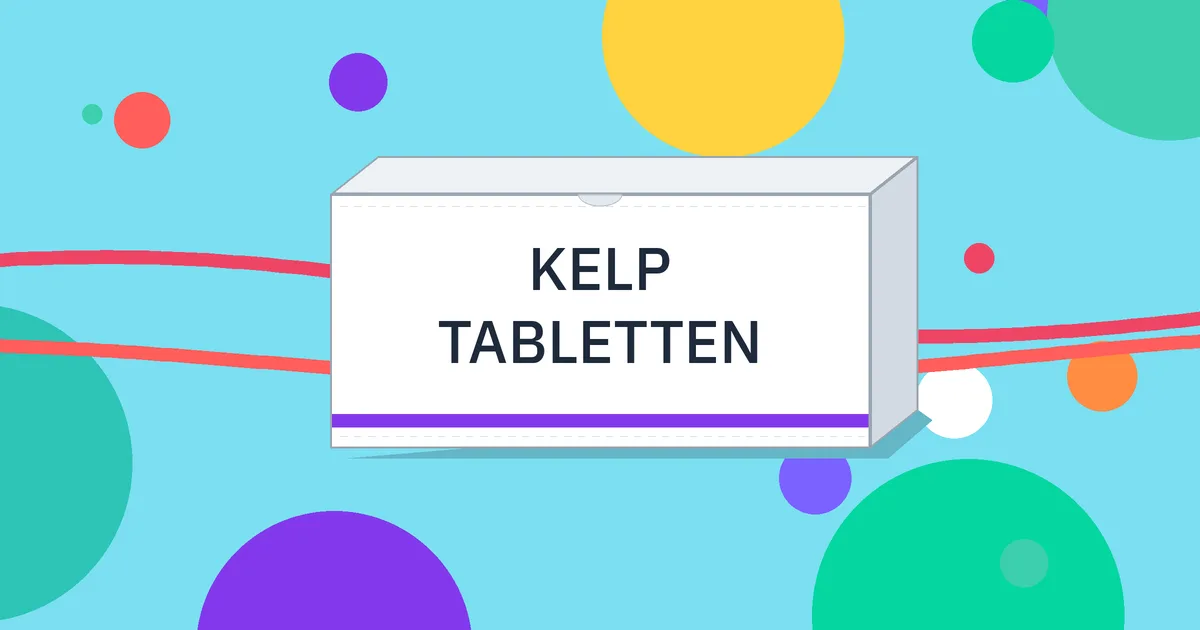 Symbolbild: Packung mit der Aufschrift KELP TABLETTEN (PZN 16800180) – Verfügbarkeit und Bezug in Apotheken in Frankfurt am Main