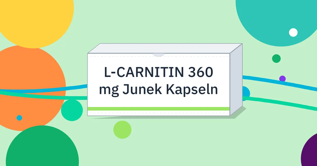Symbolbild: Packung mit der Aufschrift L-CARNITIN 360 mg Junek Kapseln (PZN 00986610) – Verfügbarkeit und Bezug in Apotheken in Frankfurt am Main
