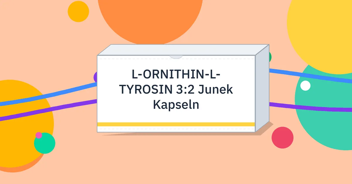 Symbolbild: Packung mit der Aufschrift L-ORNITHIN-L-TYROSIN 3:2 Junek Kapseln (PZN 00983451) – Verfügbarkeit und Bezug in Apotheken in Frankfurt am Main