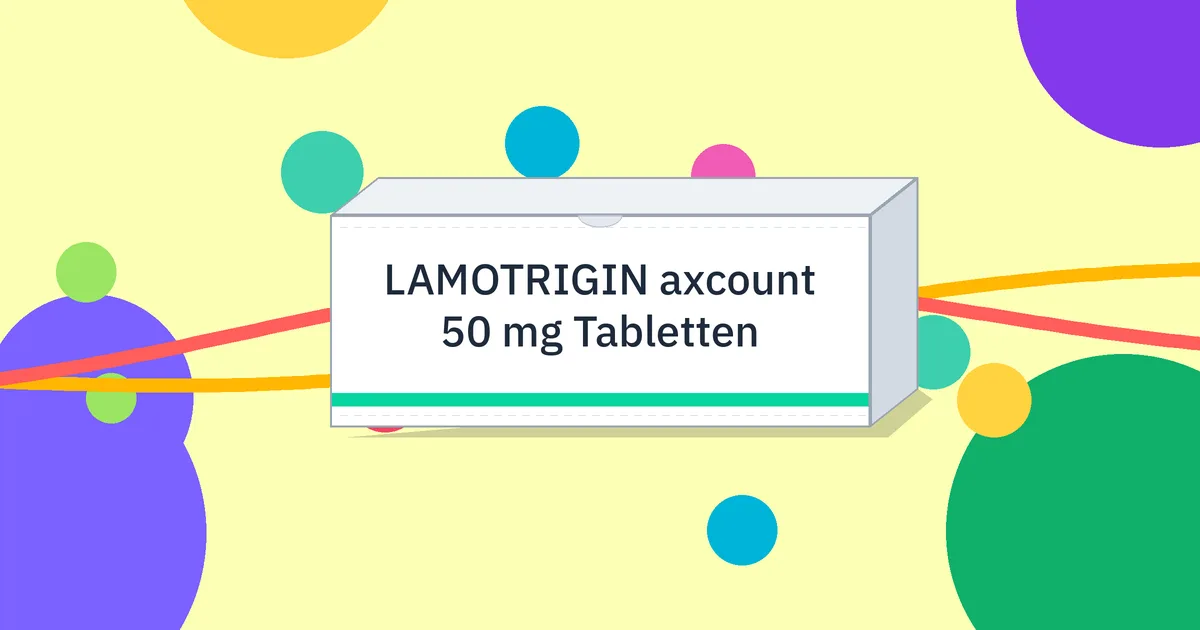 Symbolbild: Packung mit der Aufschrift LAMOTRIGIN axcount 50 mg Tabletten (PZN 04920045) – Verfügbarkeit und Bezug in Apotheken in Frankfurt am Main