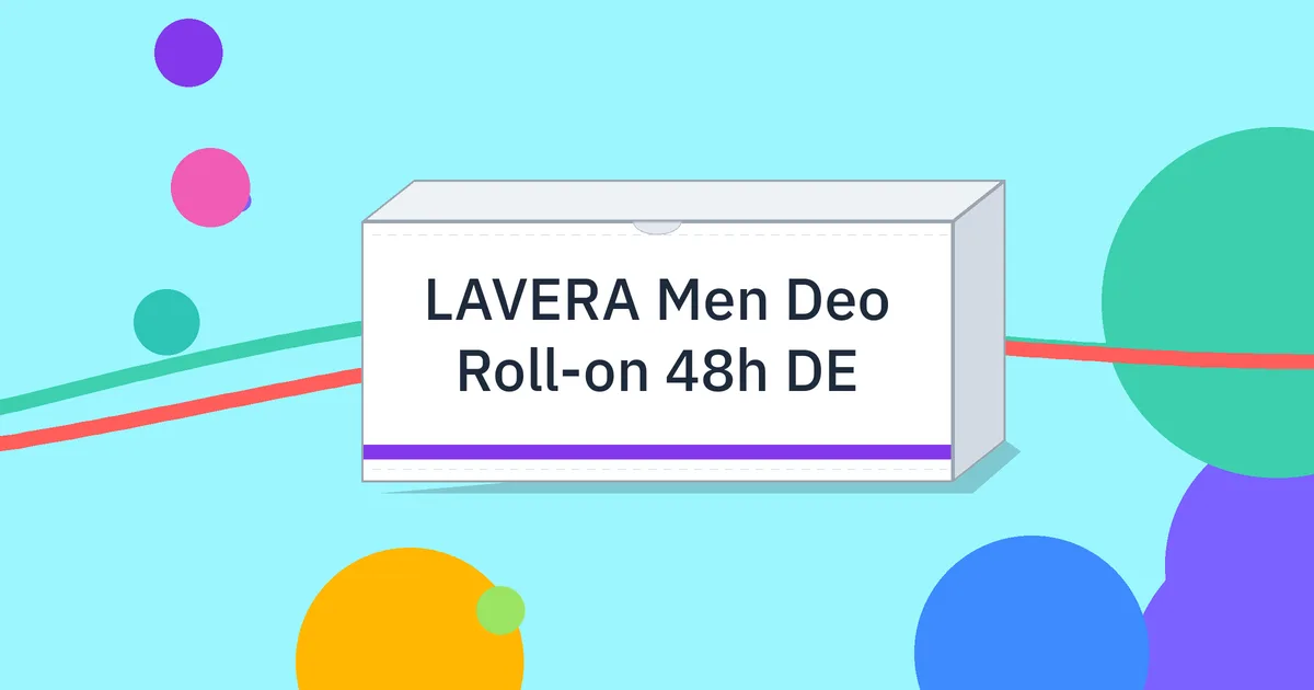 Symbolbild: Packung mit der Aufschrift LAVERA Men Deo Roll-on 48h DE (PZN 19391492) – Verfügbarkeit und Bezug in Apotheken in Frankfurt am Main
