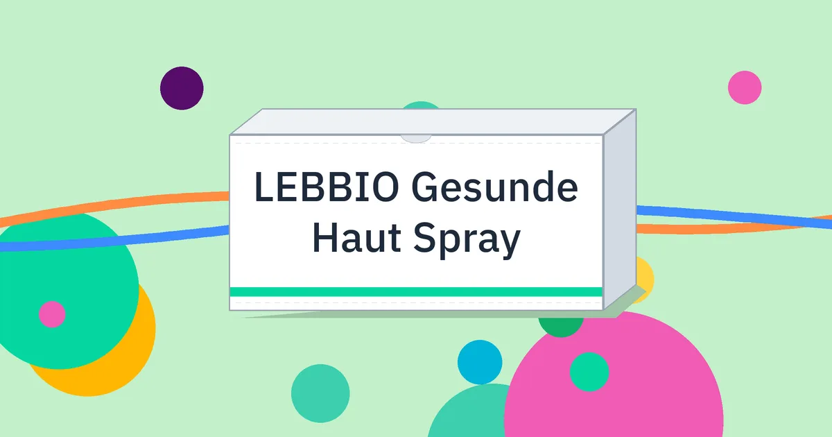 Symbolbild: Packung mit der Aufschrift LEBBIO Gesunde Haut Spray (PZN 19671866) – Verfügbarkeit und Bezug in Apotheken in Frankfurt am Main