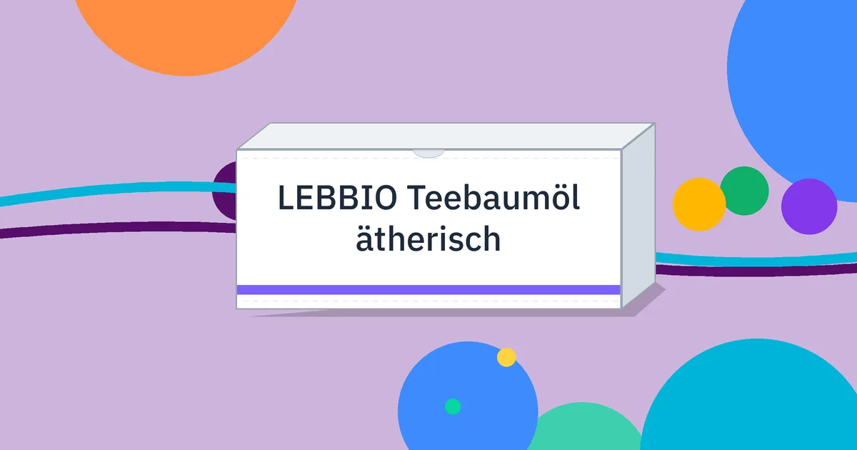 Symbolbild: Packung mit der Aufschrift LEBBIO Teebaumöl ätherisch (PZN 19413294) – Verfügbarkeit und Bezug in Apotheken in Frankfurt am Main