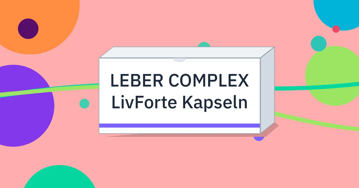 Symbolbild: Packung mit der Aufschrift LEBER COMPLEX LivForte Kapseln (PZN 20845679) – Verfügbarkeit und Bezug in Apotheken in Frankfurt am Main