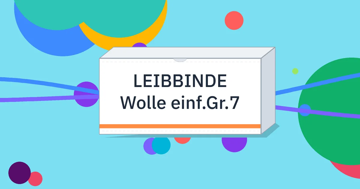 Symbolbild: Packung mit der Aufschrift LEIBBINDE Wolle einf.Gr.7 (PZN 02009005) – Verfügbarkeit und Bezug in Apotheken in Frankfurt am Main