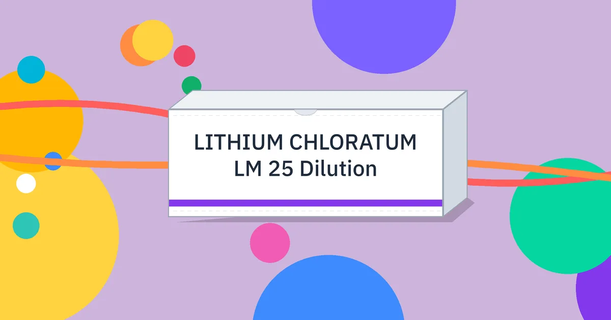 Symbolbild: Packung mit der Aufschrift LITHIUM CHLORATUM LM 25 Dilution (PZN 12932157) – Verfügbarkeit und Bezug in Apotheken in Frankfurt am Main