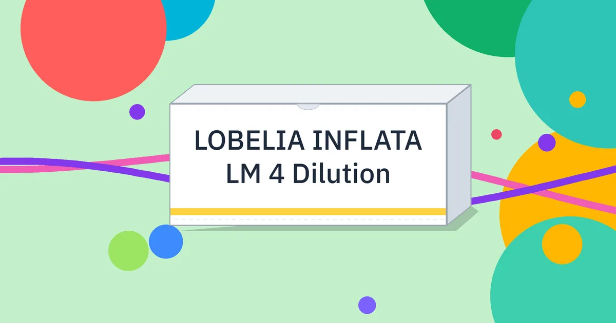 Symbolbild: Packung mit der Aufschrift LOBELIA INFLATA LM 4 Dilution (PZN 13533732) – Verfügbarkeit und Bezug in Apotheken in Frankfurt am Main