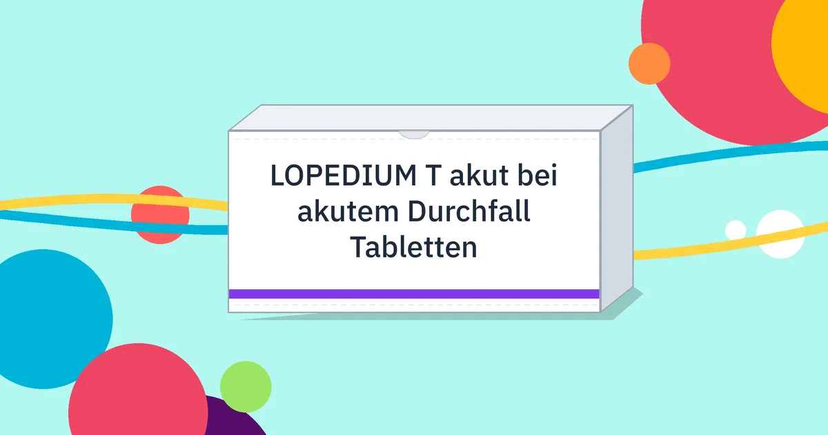 Symbolbild: Packung mit der Aufschrift LOPEDIUM T akut bei akutem Durchfall Tabletten (PZN 03928406) – Verfügbarkeit und Bezug in Apotheken in Frankfurt am Main