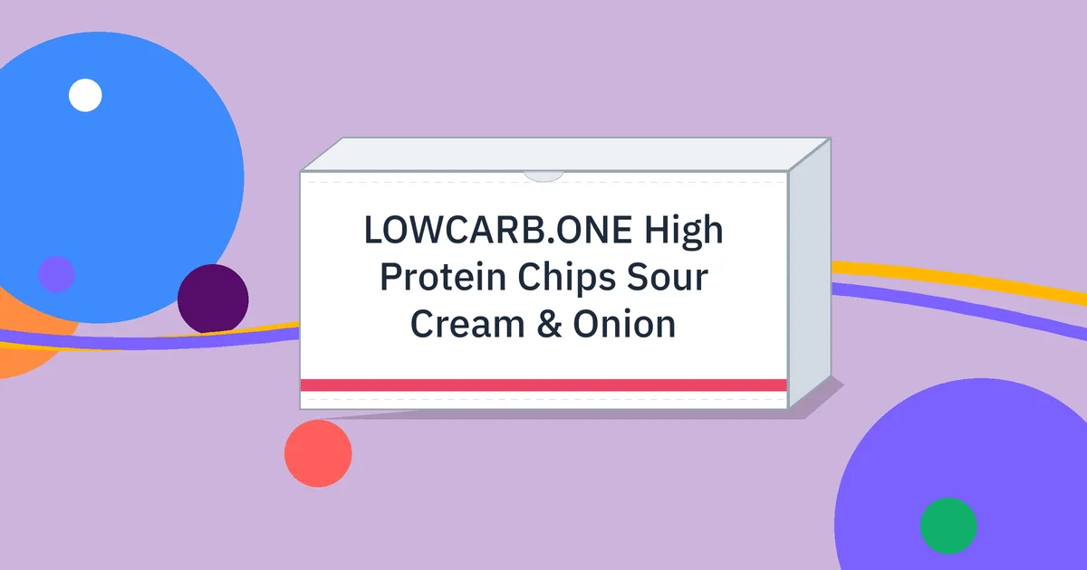 Symbolbild: Packung mit der Aufschrift LOWCARB.ONE High Protein Chips Sour Cream & Onion (PZN 13923657) – Verfügbarkeit und Bezug in Apotheken in Frankfurt am Main
