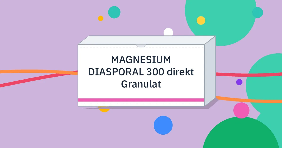 Symbolbild: Packung mit der Aufschrift MAGNESIUM DIASPORAL 300 direkt Granulat (PZN 04479519) – Verfügbarkeit und Bezug in Apotheken in Frankfurt am Main