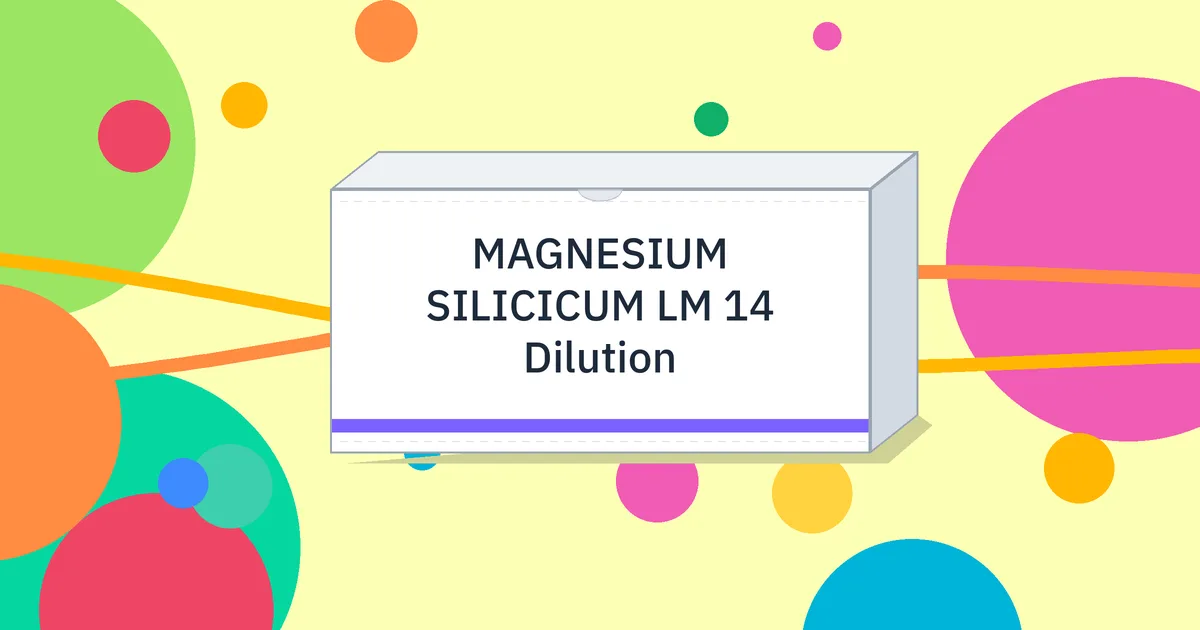 Symbolbild: Packung mit der Aufschrift MAGNESIUM SILICICUM LM 14 Dilution (PZN 12939679) – Verfügbarkeit und Bezug in Apotheken in Frankfurt am Main