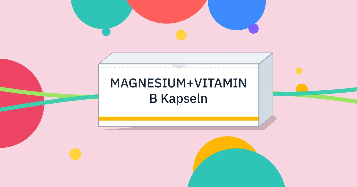 Symbolbild: Packung mit der Aufschrift MAGNESIUM+VITAMIN B Kapseln (PZN 18843147) – Verfügbarkeit und Bezug in Apotheken in Frankfurt am Main