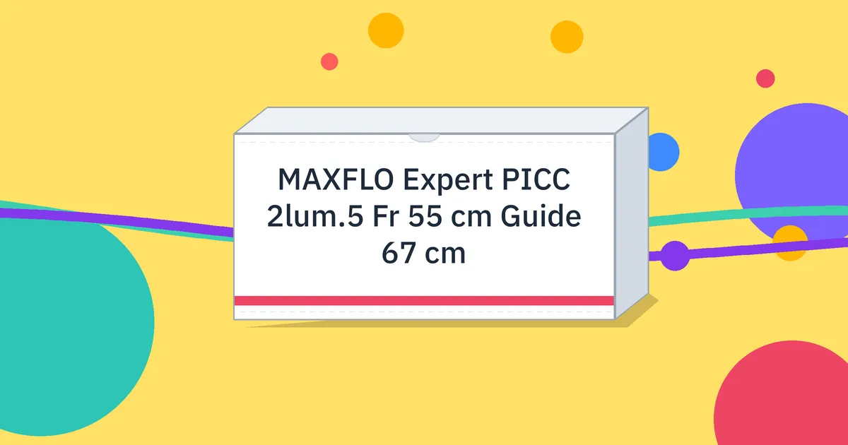 Symbolbild: Packung mit der Aufschrift MAXFLO Expert PICC 2lum.5 Fr 55 cm Guide 67 cm (PZN 15209059) – Verfügbarkeit und Bezug in Apotheken in Frankfurt am Main