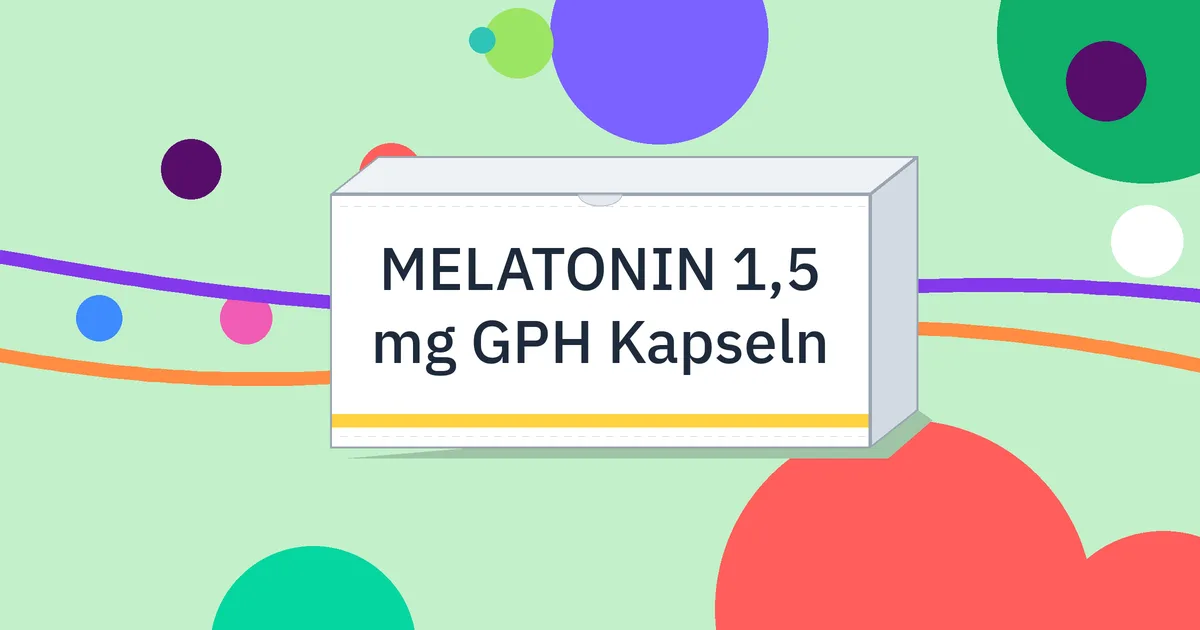 Symbolbild: Packung mit der Aufschrift MELATONIN 1,5 mg GPH Kapseln (PZN 09915712) – Verfügbarkeit und Bezug in Apotheken in Frankfurt am Main