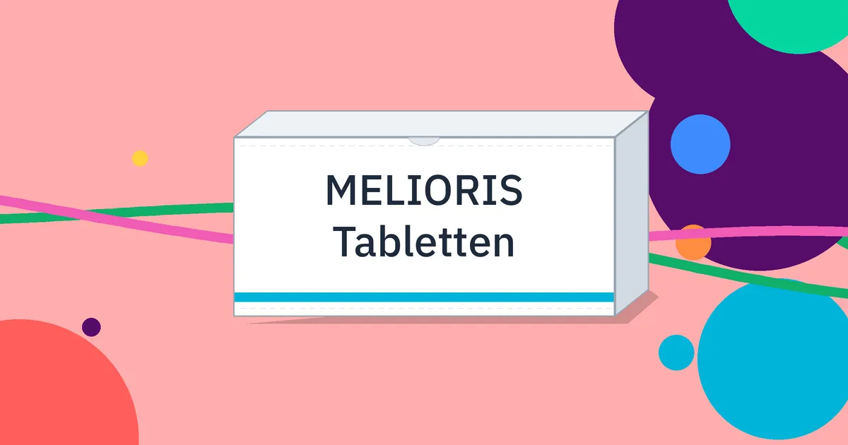 Symbolbild: Packung mit der Aufschrift MELIORIS Tabletten (PZN 18884063) – Verfügbarkeit und Bezug in Apotheken in Frankfurt am Main