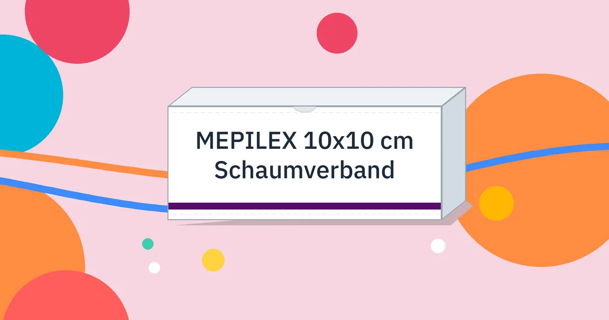 Symbolbild: Packung mit der Aufschrift MEPILEX 10x10 cm Schaumverband (PZN 17604541) – Verfügbarkeit und Bezug in Apotheken in Frankfurt am Main