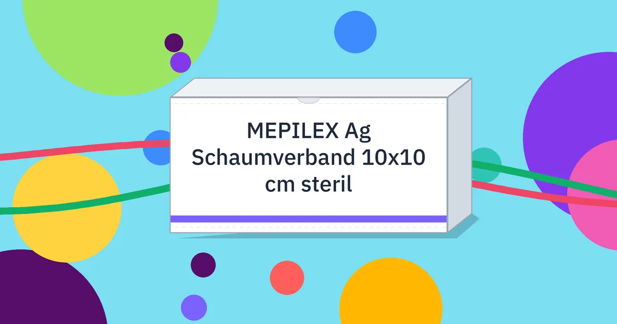 Symbolbild: Packung mit der Aufschrift MEPILEX Ag Schaumverband 10x10 cm steril (PZN 13362153) – Verfügbarkeit und Bezug in Apotheken in Frankfurt am Main