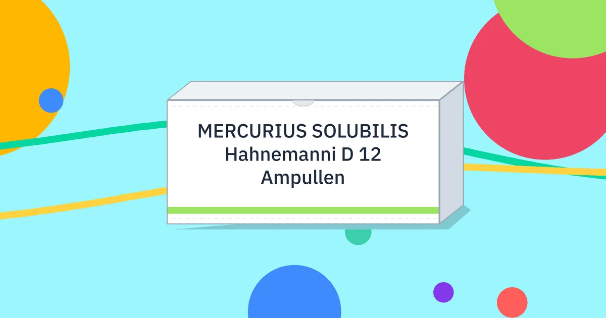 Symbolbild: Packung mit der Aufschrift MERCURIUS SOLUBILIS Hahnemanni D 12 Ampullen (PZN 11707197) – Verfügbarkeit und Bezug in Apotheken in Frankfurt am Main