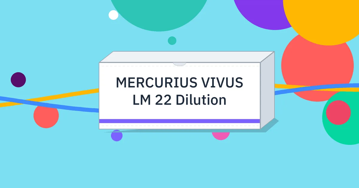 Symbolbild: Packung mit der Aufschrift MERCURIUS VIVUS LM 22 Dilution (PZN 12955112) – Verfügbarkeit und Bezug in Apotheken in Frankfurt am Main