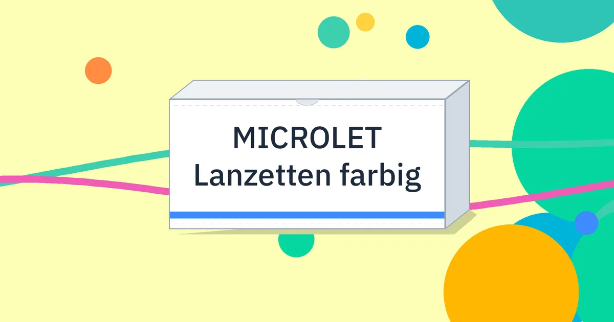 Symbolbild: Packung mit der Aufschrift MICROLET Lanzetten farbig (PZN 06331198) – Verfügbarkeit und Bezug in Apotheken in Frankfurt am Main