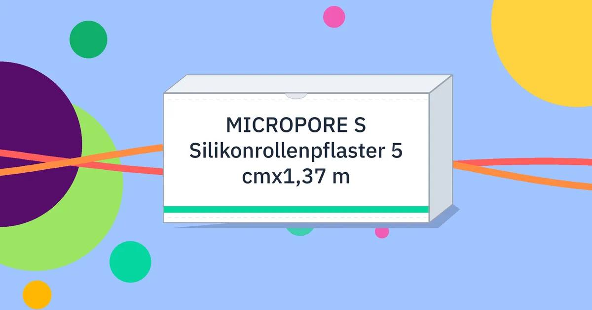 Symbolbild: Packung mit der Aufschrift MICROPORE S Silikonrollenpflaster 5 cmx1,37 m (PZN 16039895) – Verfügbarkeit und Bezug in Apotheken in Frankfurt am Main