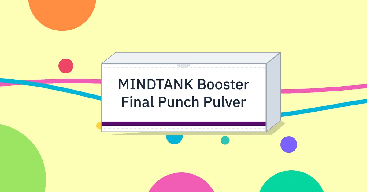 Symbolbild: Packung mit der Aufschrift MINDTANK Booster Final Punch Pulver (PZN 18760303) – Verfügbarkeit und Bezug in Apotheken in Frankfurt am Main