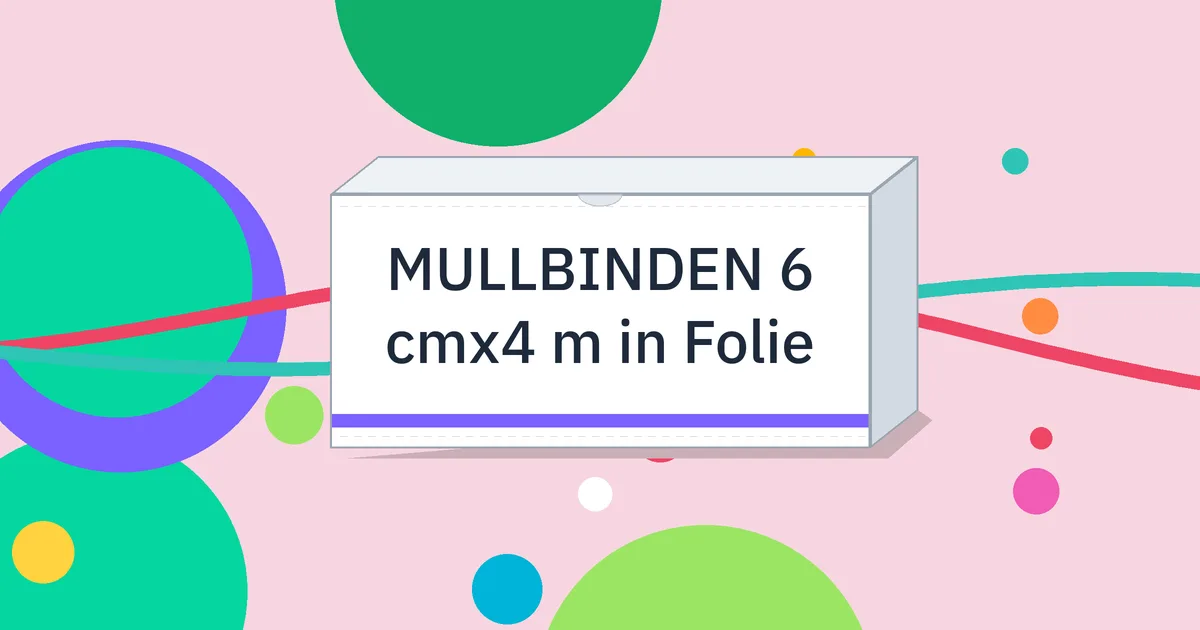 Symbolbild: Packung mit der Aufschrift MULLBINDEN 6 cmx4 m in Folie (PZN 10114549) – Verfügbarkeit und Bezug in Apotheken in Frankfurt am Main