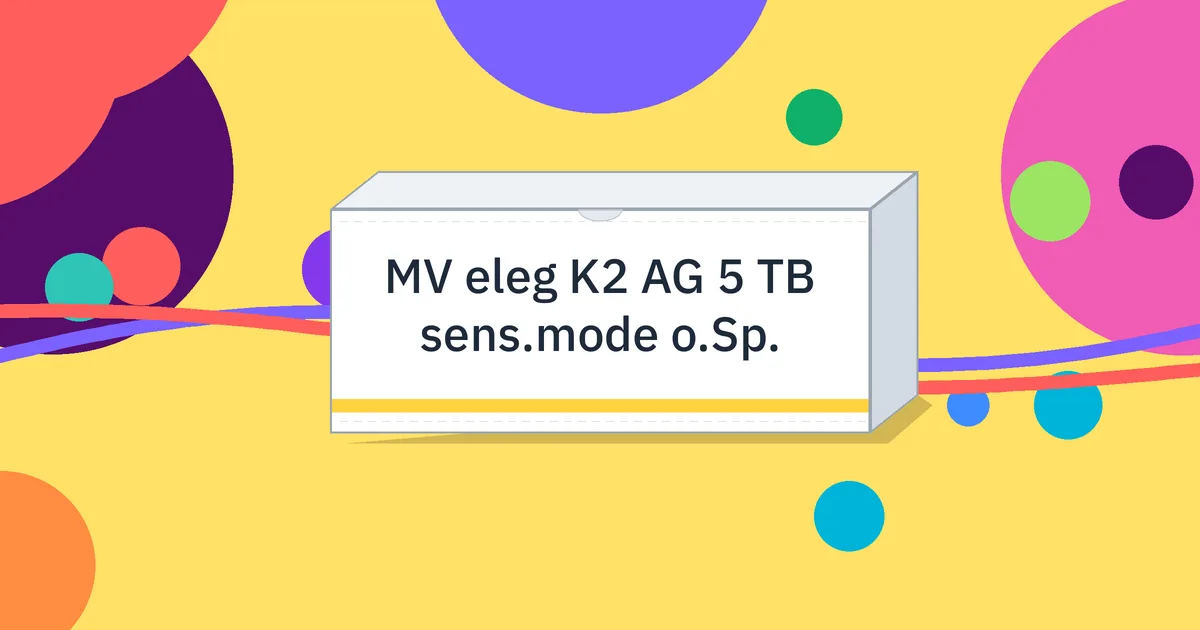 Symbolbild: Packung mit der Aufschrift MV eleg K2 AG 5 TB sens.mode o.Sp. (PZN 09867539) – Verfügbarkeit und Bezug in Apotheken in Frankfurt am Main