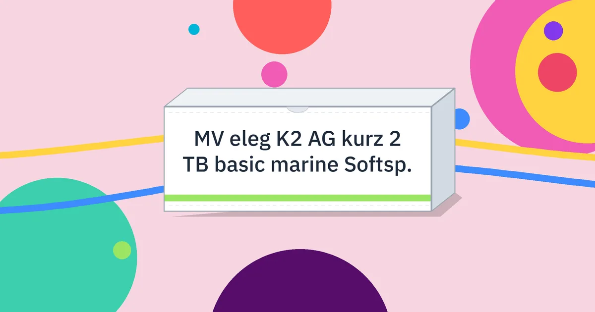 Symbolbild: Packung mit der Aufschrift MV eleg K2 AG kurz 2 TB basic marine Softsp. (PZN 15284492) – Verfügbarkeit und Bezug in Apotheken in Frankfurt am Main