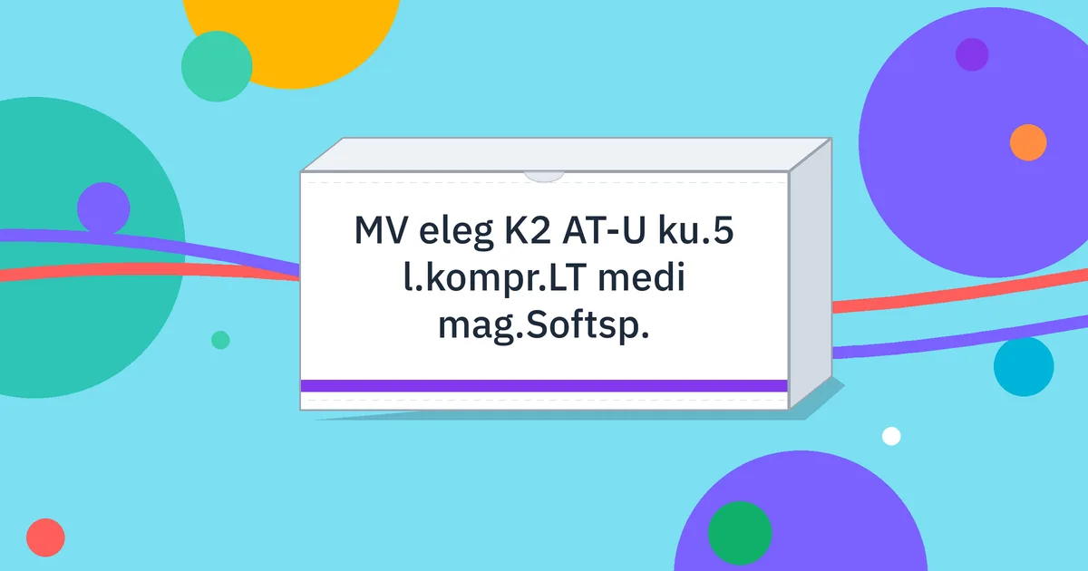 Symbolbild: Packung mit der Aufschrift MV eleg K2 AT-U ku.5 l.kompr.LT medi mag.Softsp. (PZN 14627607) – Verfügbarkeit und Bezug in Apotheken in Frankfurt am Main