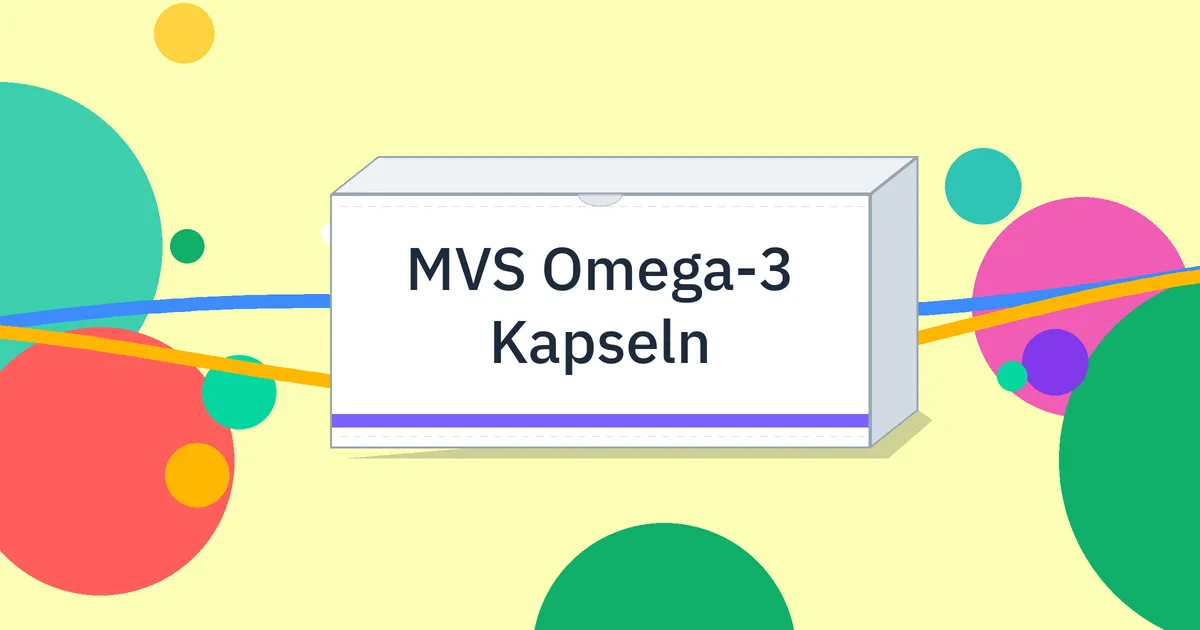 Symbolbild: Packung mit der Aufschrift MVS Omega-3 Kapseln (PZN 20691650) – Verfügbarkeit und Bezug in Apotheken in Frankfurt am Main
