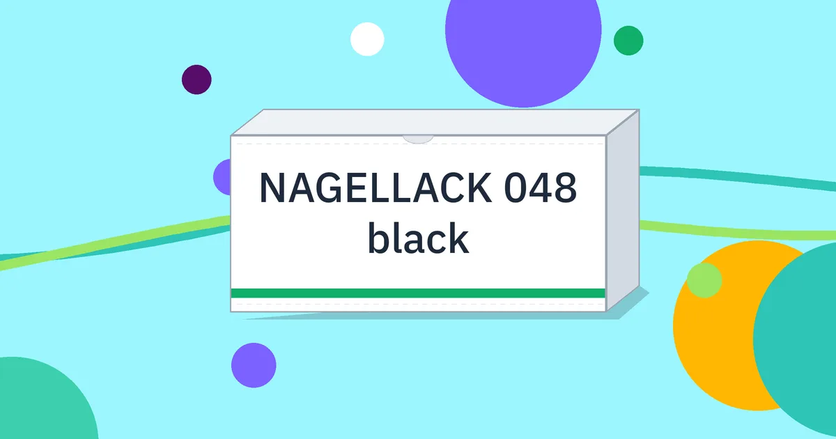 Symbolbild: Packung mit der Aufschrift NAGELLACK 048 black (PZN 10850484) – Verfügbarkeit und Bezug in Apotheken in Frankfurt am Main