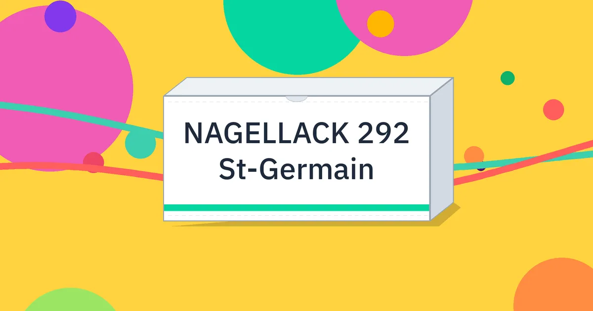 Symbolbild: Packung mit der Aufschrift NAGELLACK 292 St-Germain (PZN 10849848) – Verfügbarkeit und Bezug in Apotheken in Frankfurt am Main
