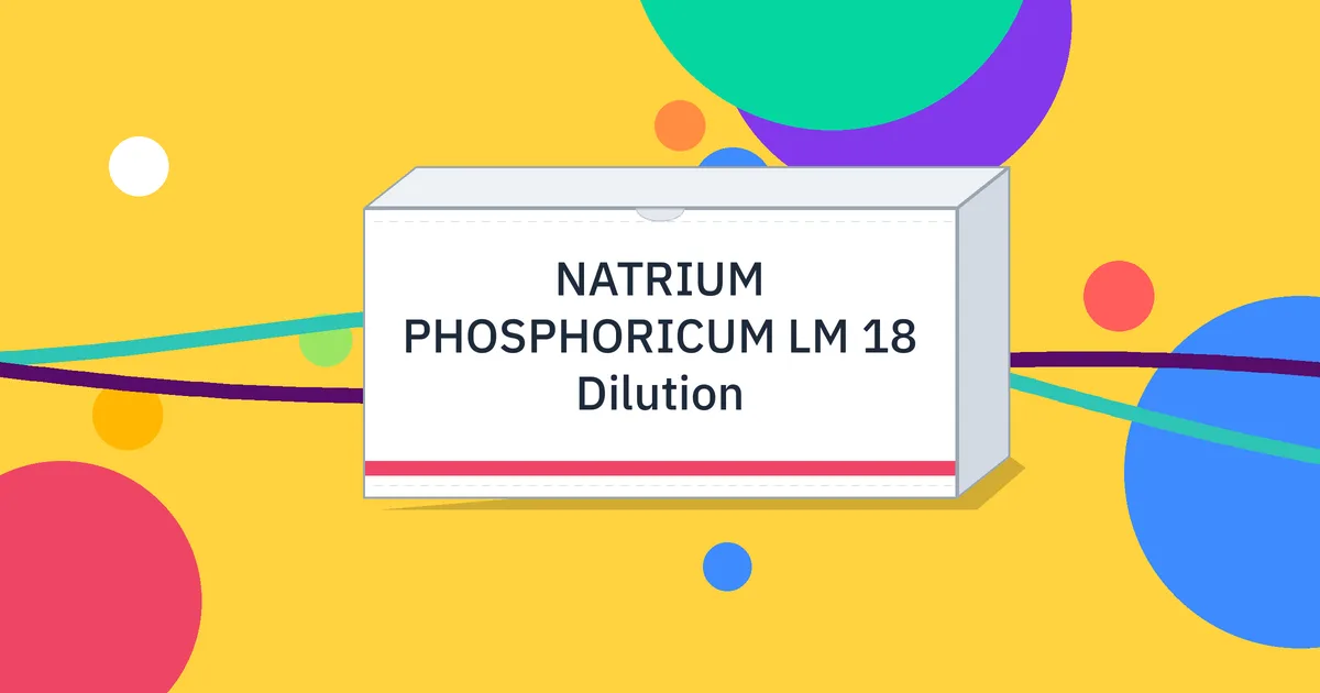 Symbolbild: Packung mit der Aufschrift NATRIUM PHOSPHORICUM LM 18 Dilution (PZN 08846156) – Verfügbarkeit und Bezug in Apotheken in Frankfurt am Main