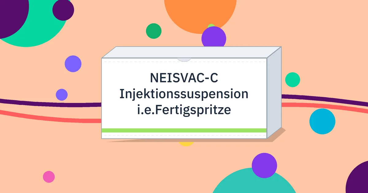 Symbolbild: Packung mit der Aufschrift NEISVAC-C Injektionssuspension i.e.Fertigspritze (PZN 00698963) – Verfügbarkeit und Bezug in Apotheken in Frankfurt am Main