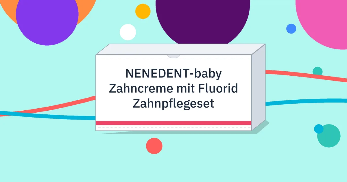 Symbolbild: Packung mit der Aufschrift NENEDENT-baby Zahncreme mit Fluorid Zahnpflegeset (PZN 17386908) – Verfügbarkeit und Bezug in Apotheken in Frankfurt am Main