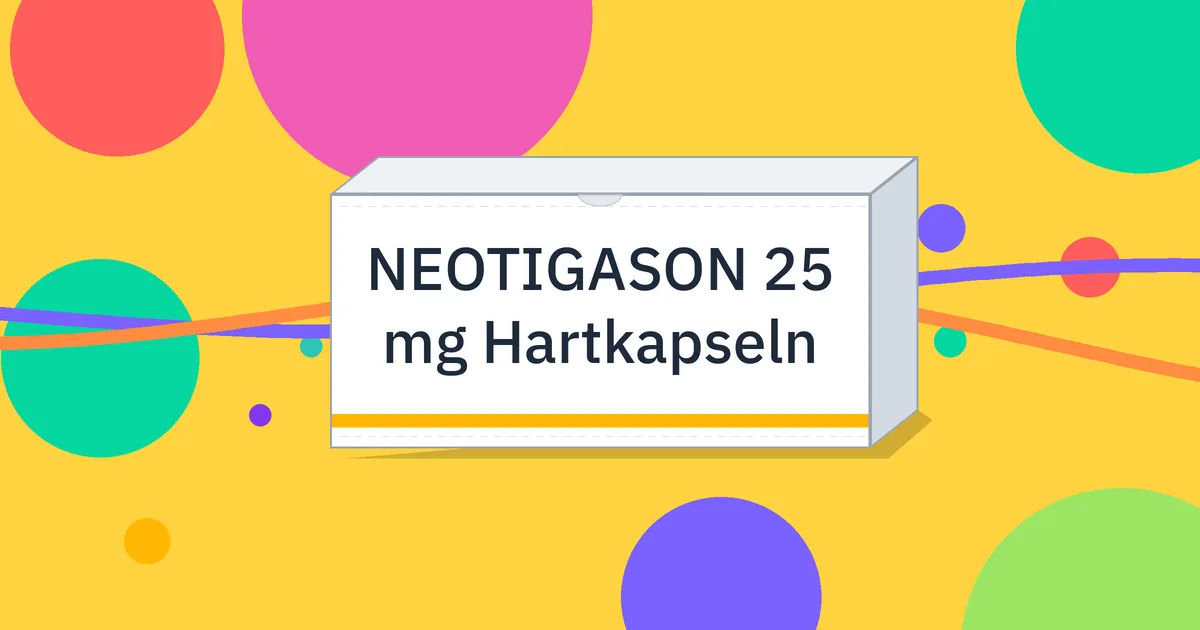 Symbolbild: Packung mit der Aufschrift NEOTIGASON 25 mg Hartkapseln (PZN 14399253) – Verfügbarkeit und Bezug in Apotheken in Frankfurt am Main