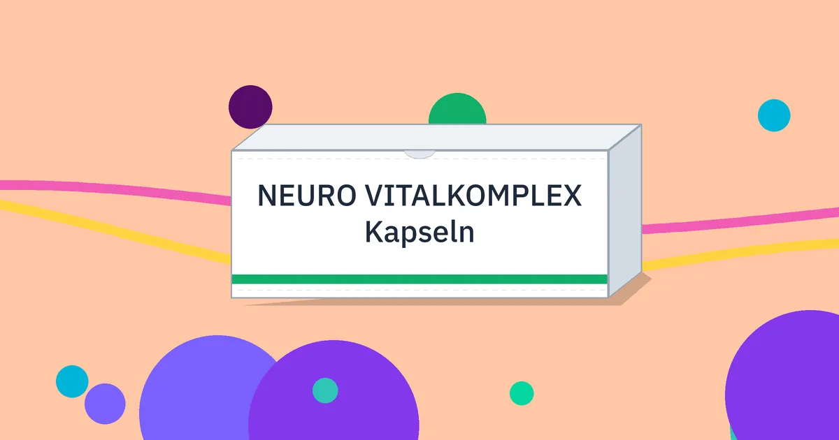 Symbolbild: Packung mit der Aufschrift NEURO VITALKOMPLEX Kapseln (PZN 19099768) – Verfügbarkeit und Bezug in Apotheken in Frankfurt am Main