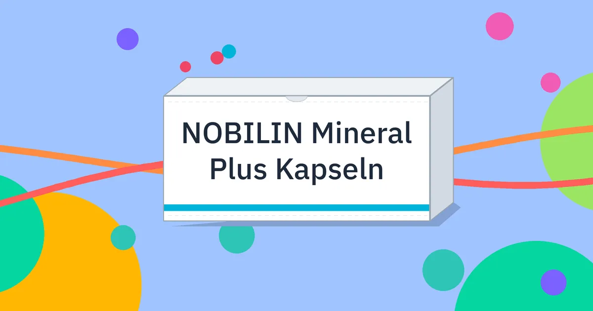 Symbolbild: Packung mit der Aufschrift NOBILIN Mineral Plus Kapseln (PZN 05502806) – Verfügbarkeit und Bezug in Apotheken in Frankfurt am Main