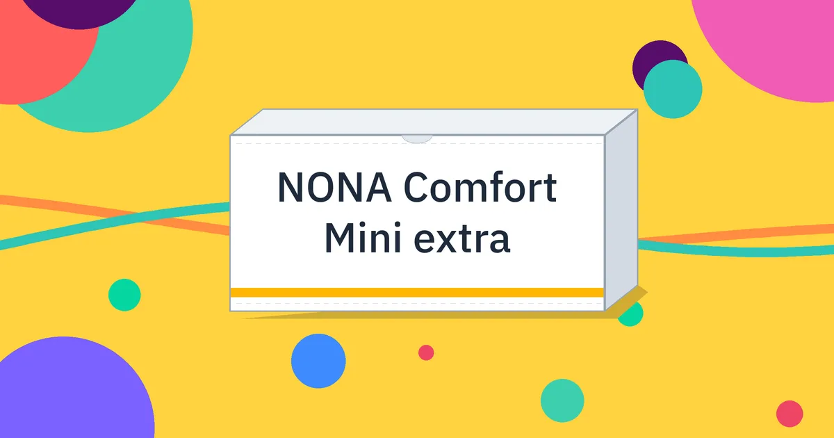 Symbolbild: Packung mit der Aufschrift NONA Comfort Mini extra (PZN 12538259) – Verfügbarkeit und Bezug in Apotheken in Frankfurt am Main