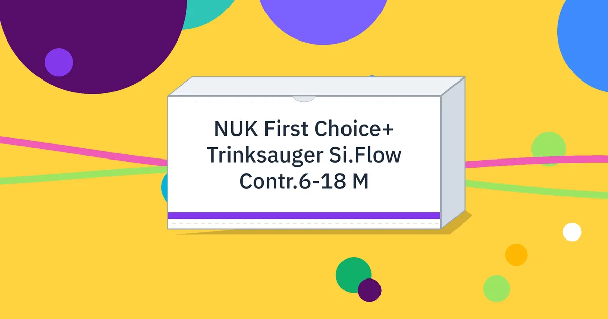 Symbolbild: Packung mit der Aufschrift NUK First Choice+ Trinksauger Si.Flow Contr.6-18 M (PZN 16802003) – Verfügbarkeit und Bezug in Apotheken in Frankfurt am Main