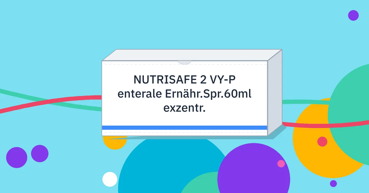 Symbolbild: Packung mit der Aufschrift NUTRISAFE 2 VY-P enterale Ernähr.Spr.60ml exzentr. (PZN 16957059) – Verfügbarkeit und Bezug in Apotheken in Frankfurt am Main
