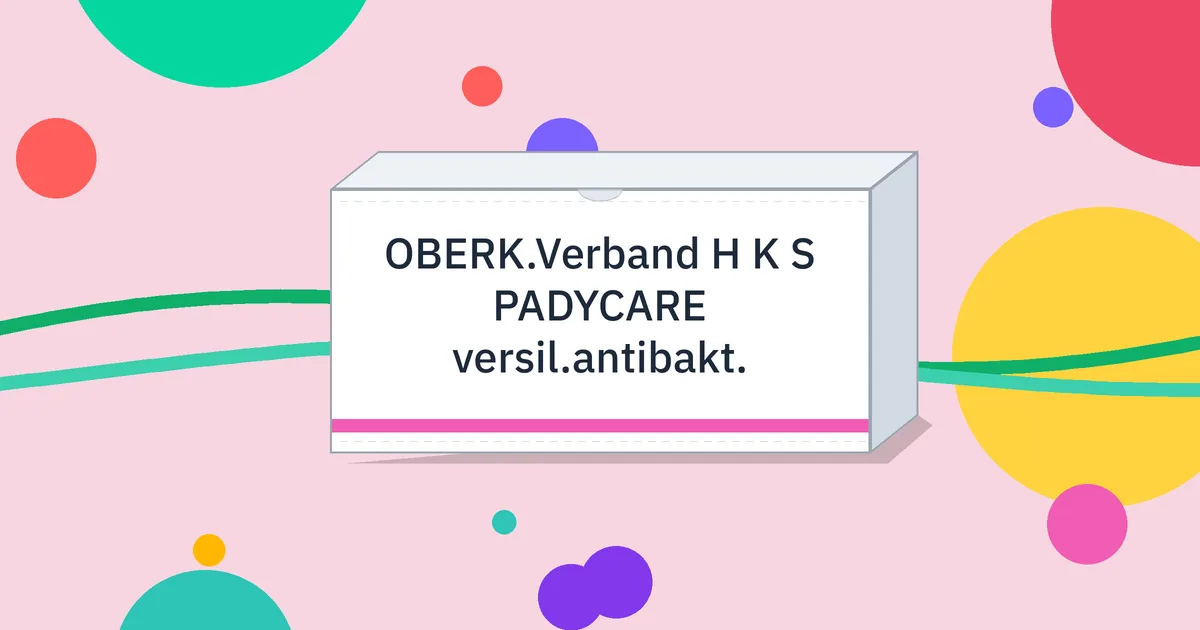 Symbolbild: Packung mit der Aufschrift OBERK.Verband H K S PADYCARE versil.antibakt. (PZN 10939014) – Verfügbarkeit und Bezug in Apotheken in Frankfurt am Main