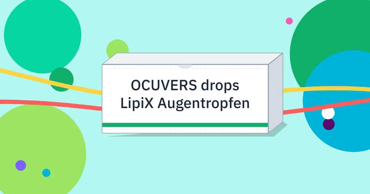 Symbolbild: Packung mit der Aufschrift OCUVERS drops LipiX Augentropfen (PZN 17585631) – Verfügbarkeit und Bezug in Apotheken in Frankfurt am Main