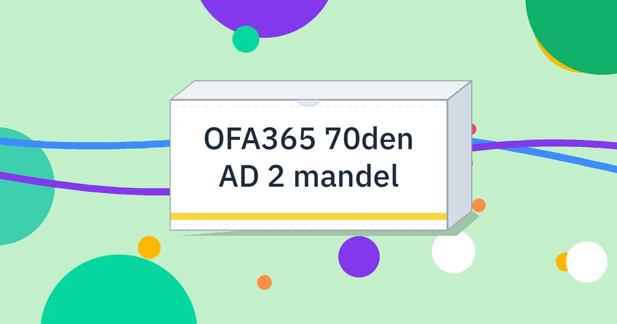 Symbolbild: Packung mit der Aufschrift OFA365 70den AD 2 mandel (PZN 16721960) – Verfügbarkeit und Bezug in Apotheken in Frankfurt am Main